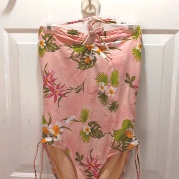 Spiegel | Swim | Spiegel Swim One Piece Pale Pink Floral W Adjustable ...